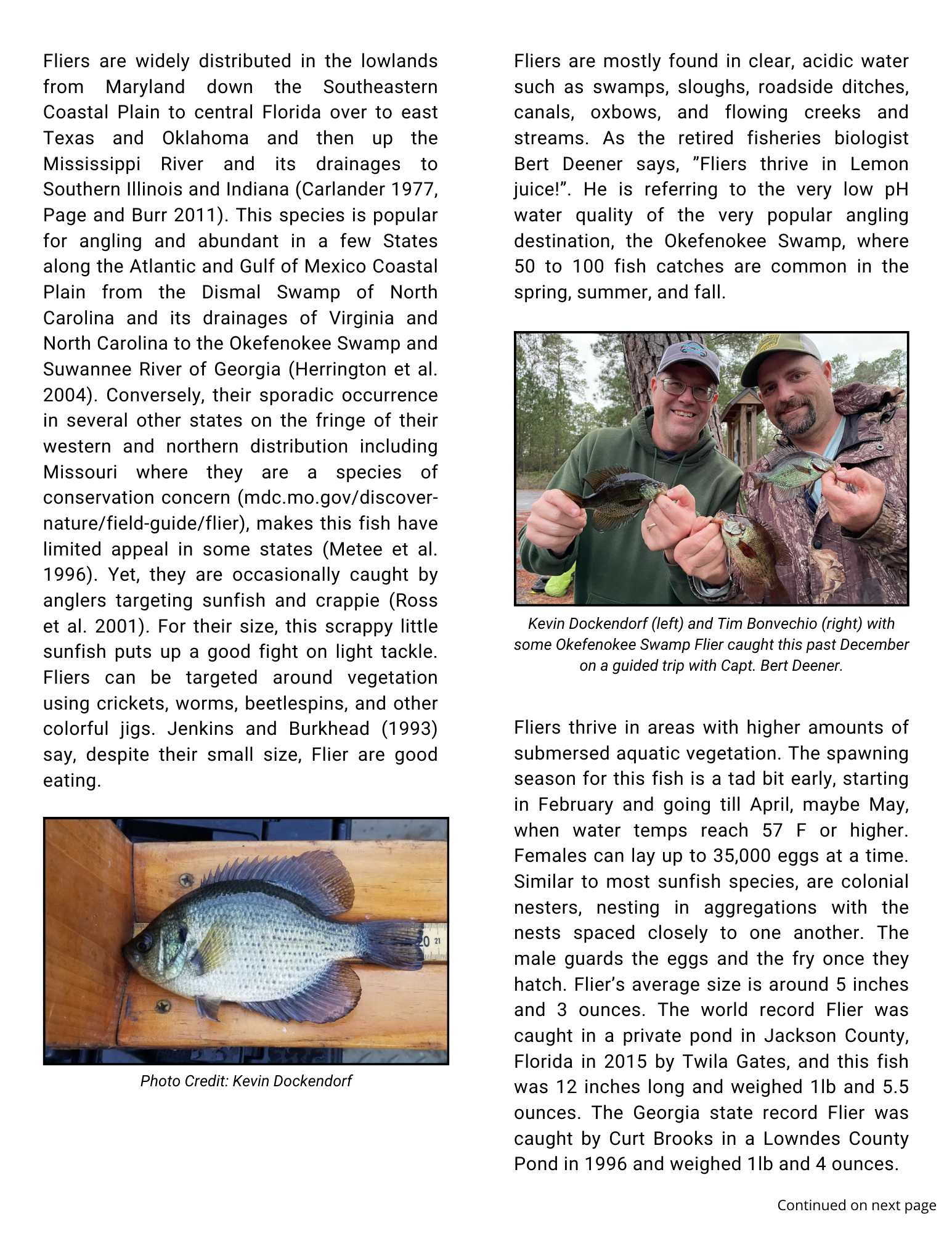 The Lesser-Known Sportifsh: The Flier – Georgia Chapter American ...